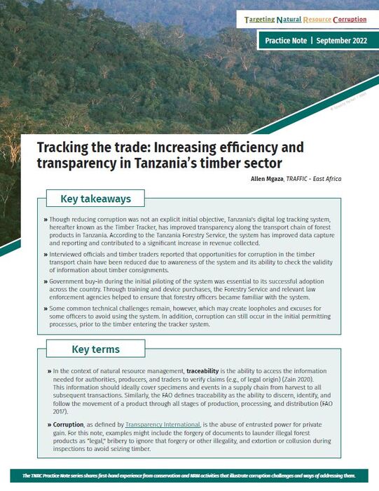 TNRC Practice Note Tracking The Trade Increasing Efficiency And 